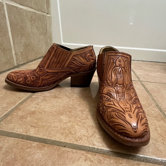 Stetson | Shoes | Stetson Brown Cowboy Boots Leather Western Womens ...